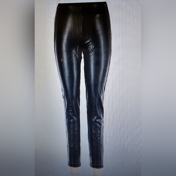 Franne Golde | Pants & Jumpsuits | Franne Golde Black Vegan Leather ...